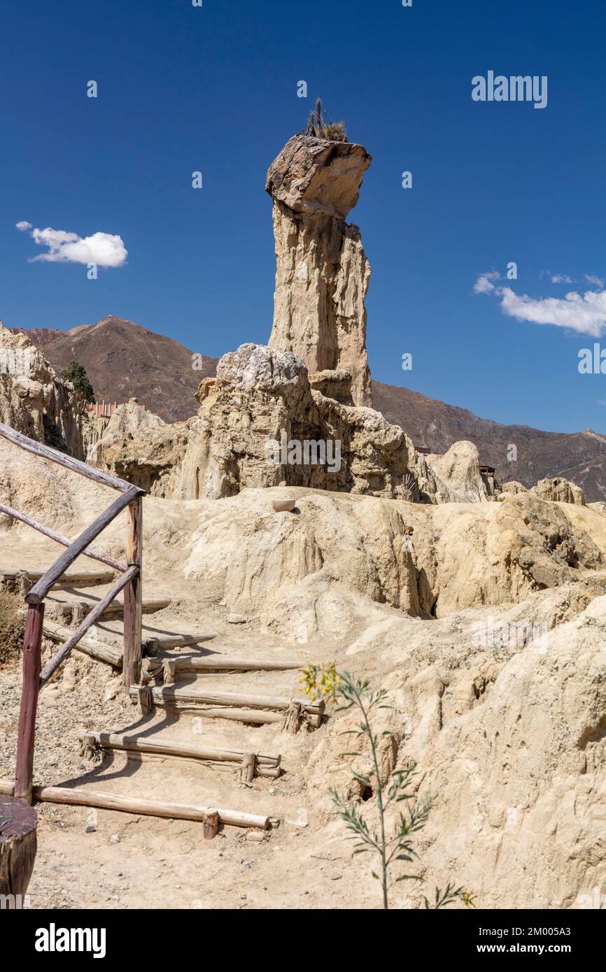 Earth pyramids with rocks on top, called Demoiselles Coiffées ...