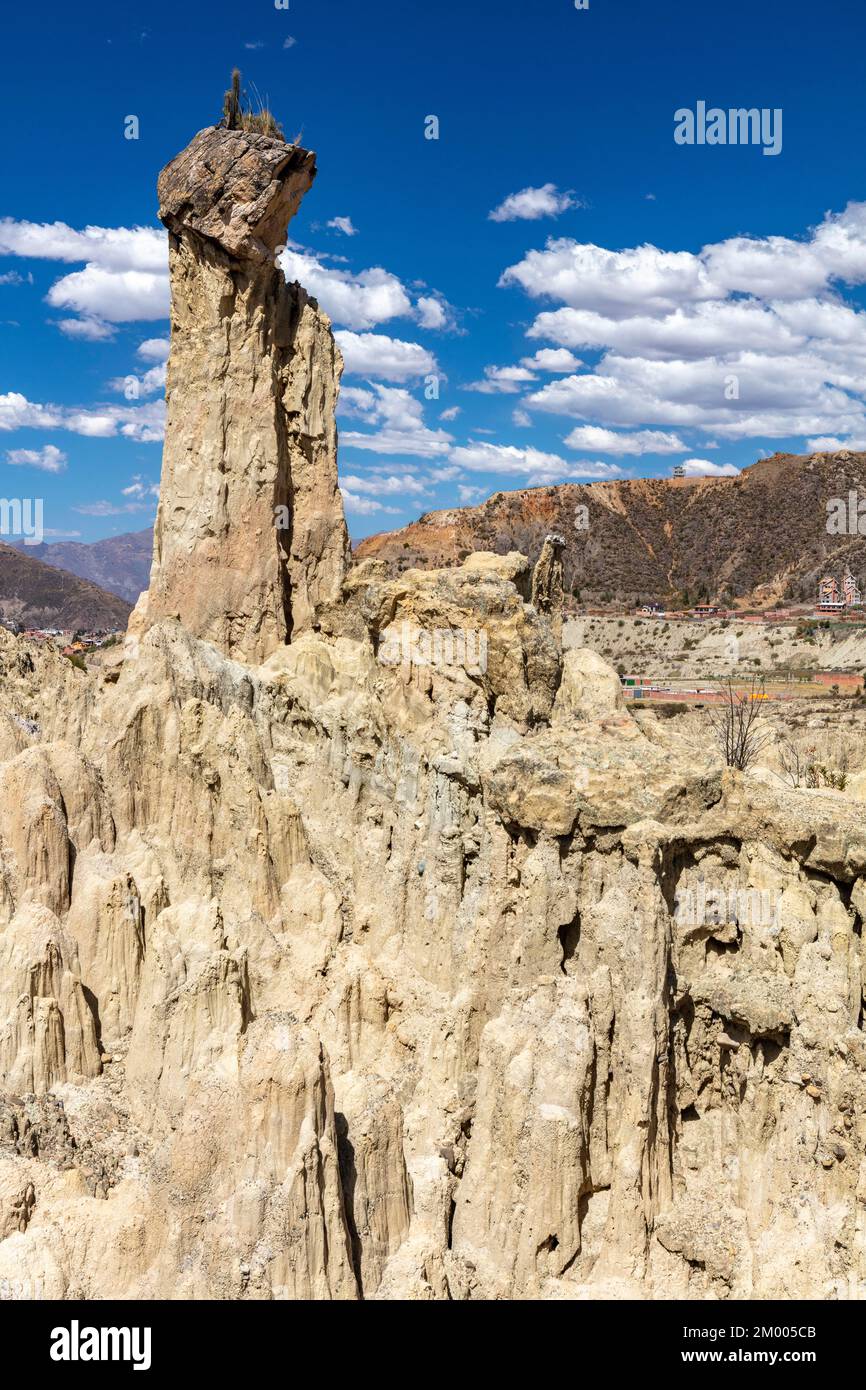 Earth pyramids with rocks on top, called Demoiselles Coiffées ...