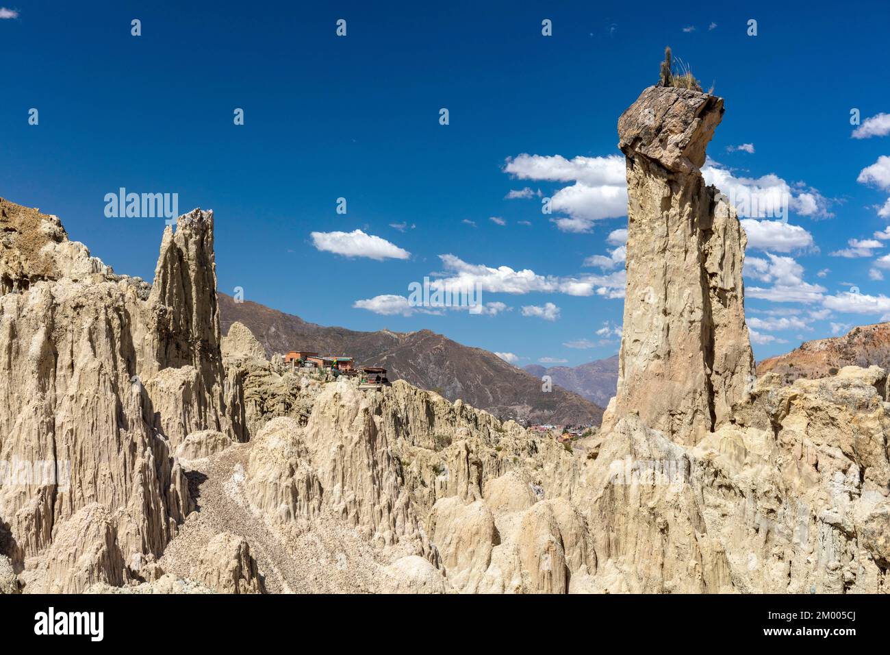 Earth pyramids with rocks on top, called Demoiselles Coiffées ...