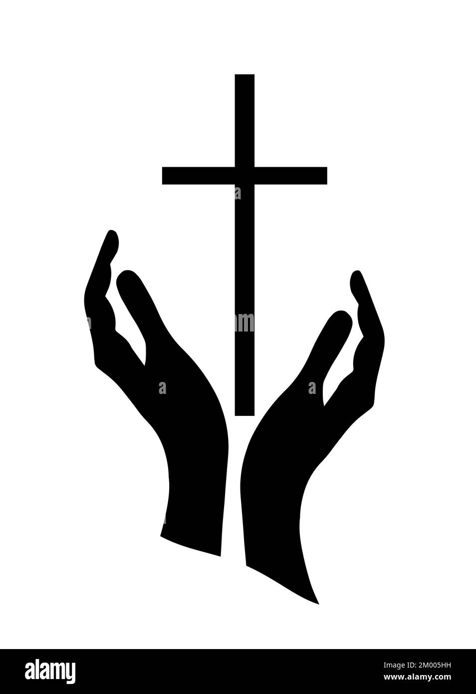religious cross in hand. Vector illustration Stock Vector Image & Art ...