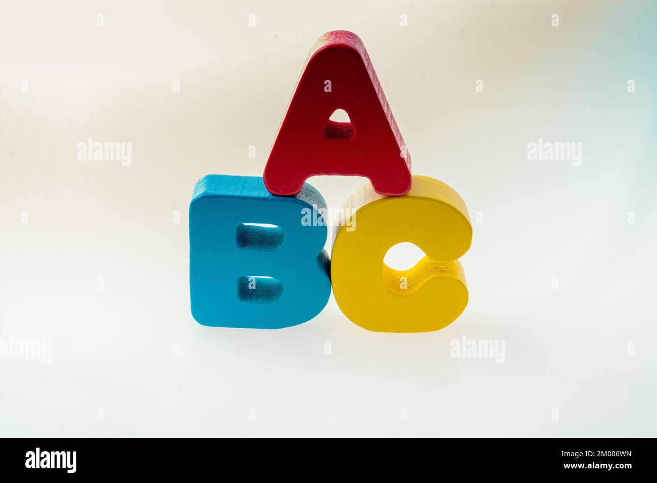 Colorful ABC Letters of Alphabet made of wood Stock Photo - Alamy