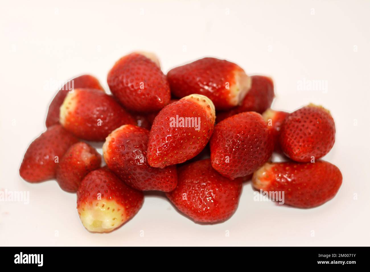 Pile of fresh strawberries fruit, the garden strawberry is a widely ...
