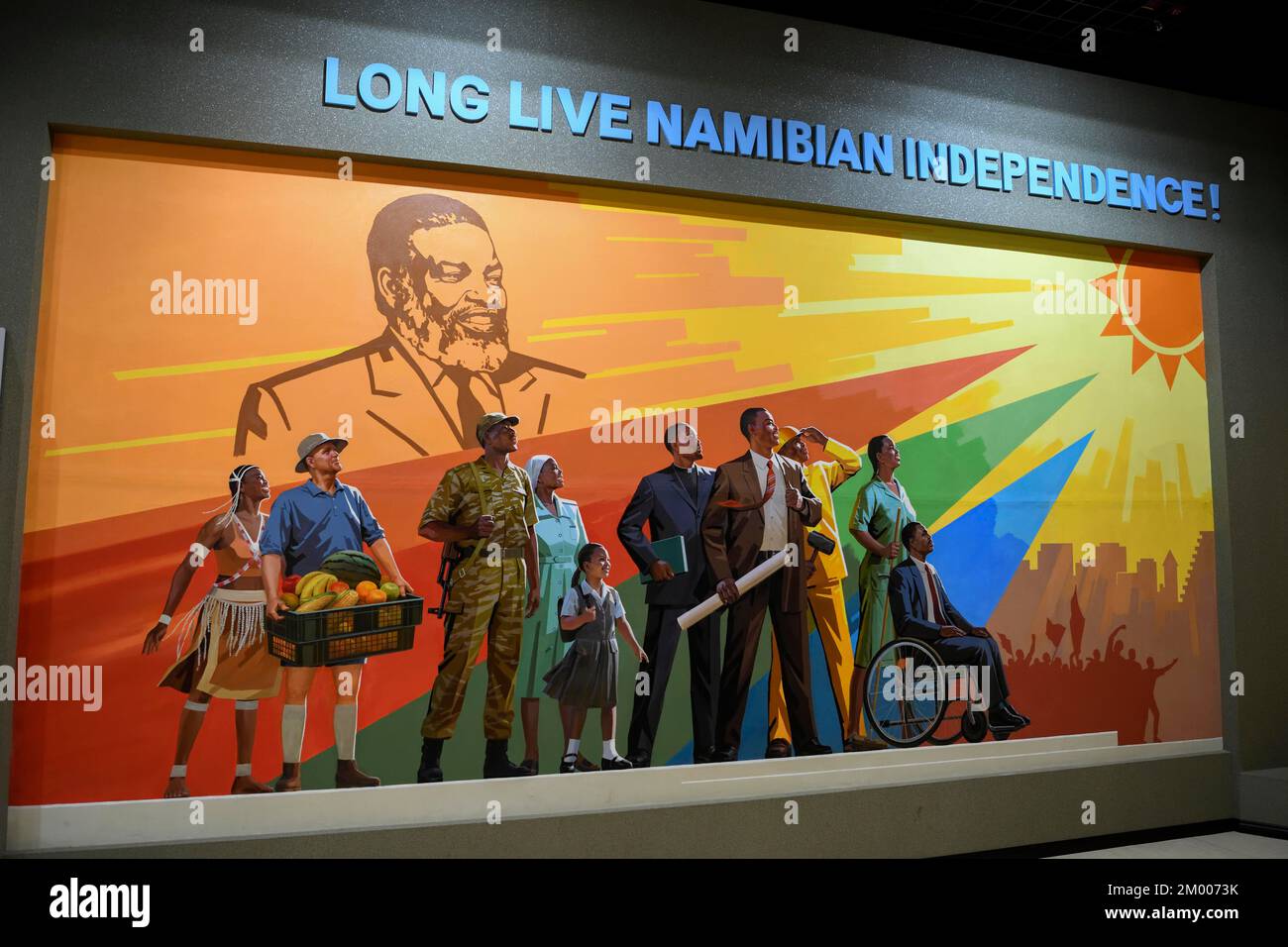 Exhibition hall in the Independence Memorial Museum, Windhoek, Namibia ...