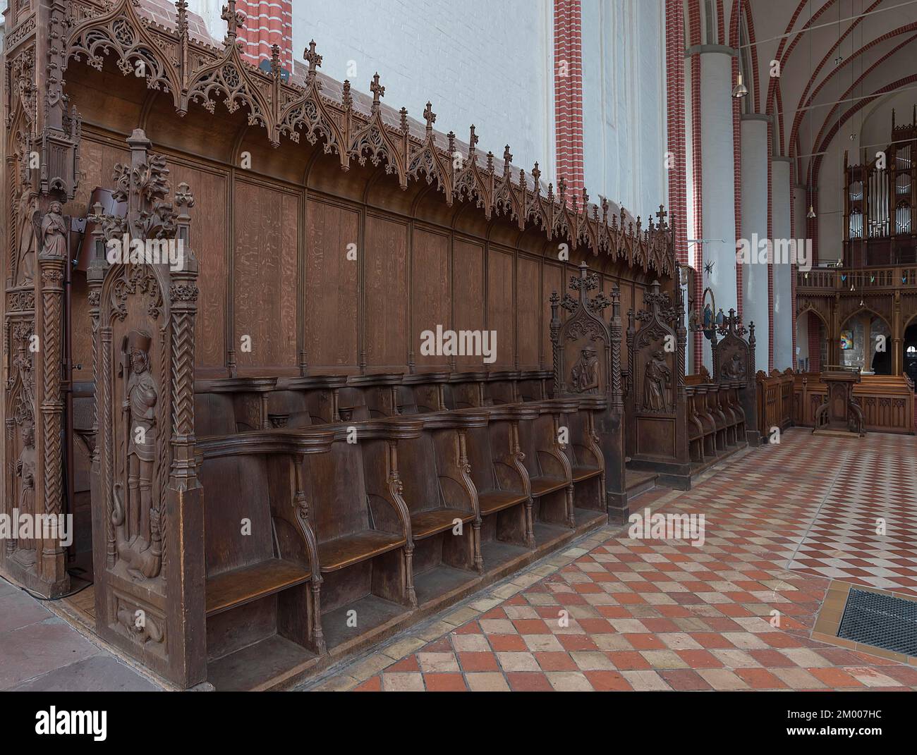 Choir stalls from the 15th century, Bardowick Cathedral, Bardowick ...