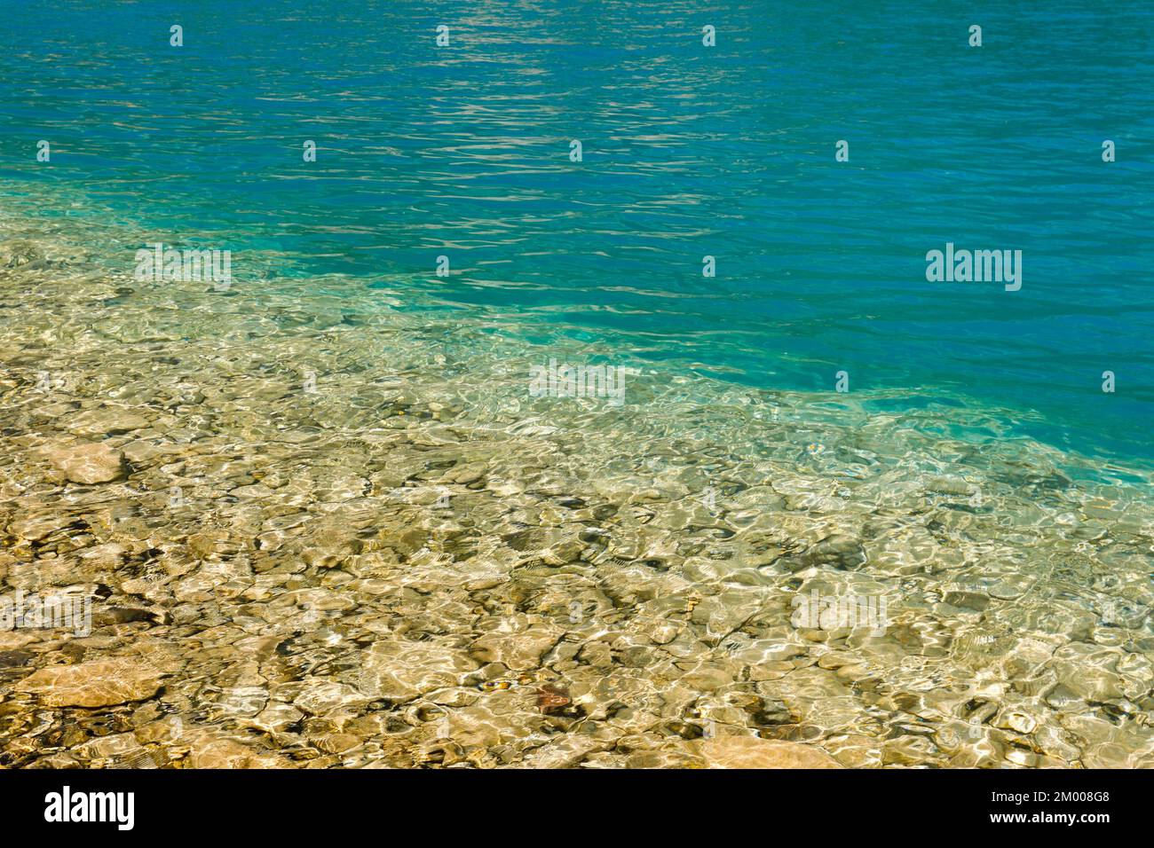 Fascinating play of colours and shapes of the clear water of Lake Walen ...