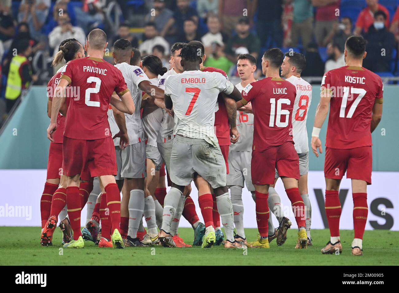 Pack formation, dispute, confrontation, Serbia (SRB) - Switzerland (SUI ...