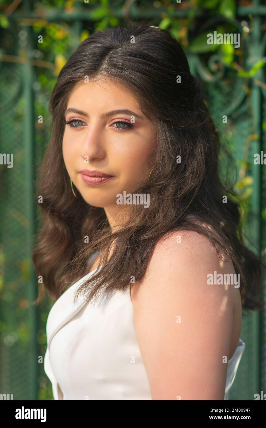 Beautiful young woman outdoors Stock Photo - Alamy Beautiful young woman outdoors Stock Photo - Alamy