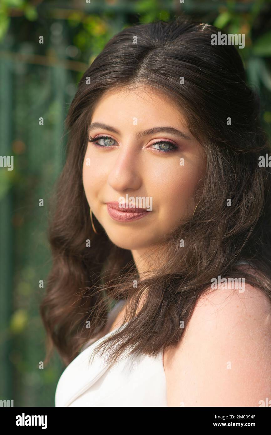 Beautiful young woman outdoors Stock Photo - Alamy Beautiful young woman outdoors Stock Photo - Alamy