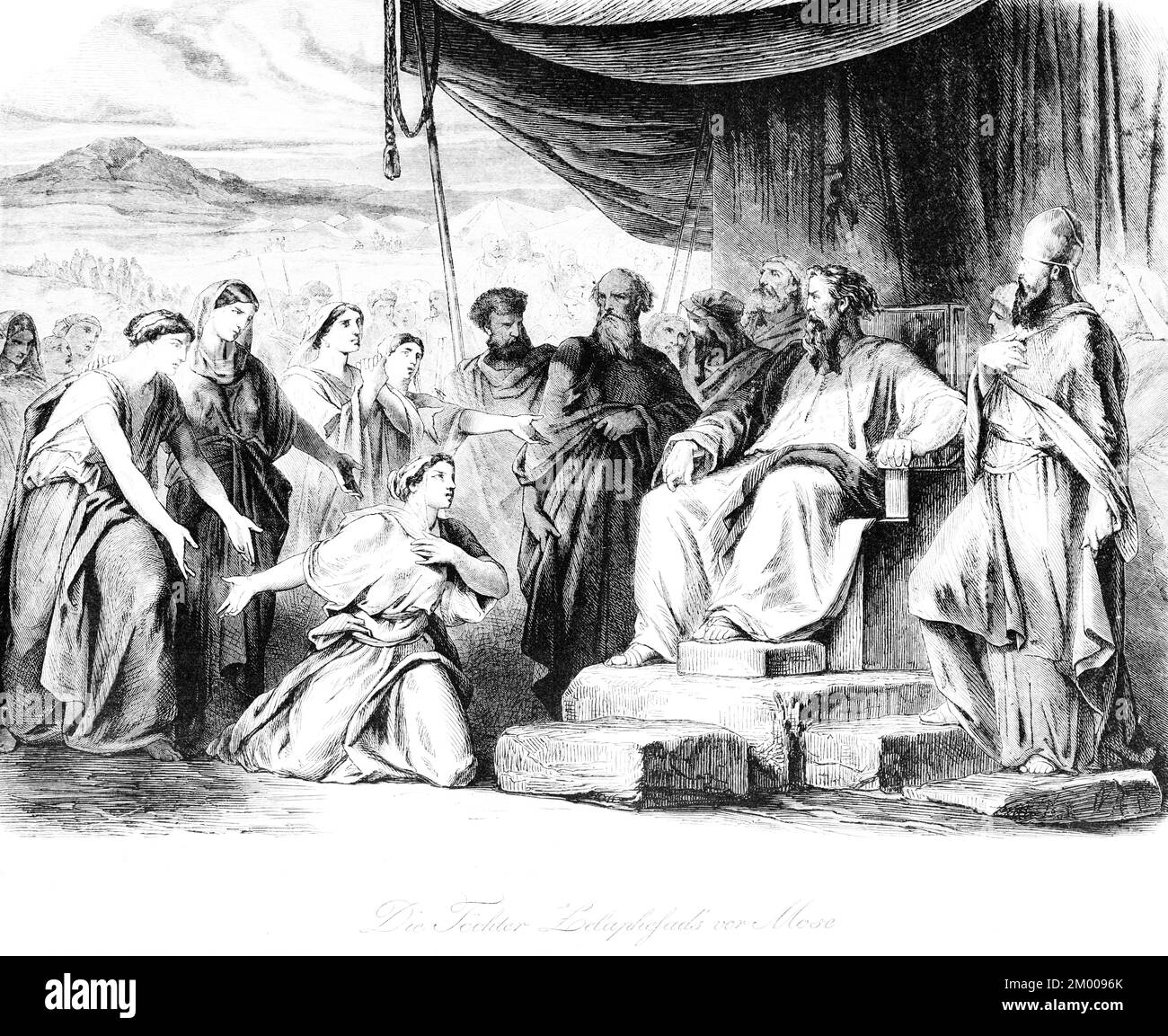 The daughter of Zelaphefad in front of Moses, inheritance, Zelaphehad ...