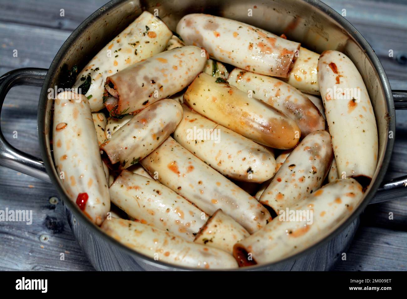 Eggplants Mahshi stuffed with white rice, onion, parsley, dill and ...