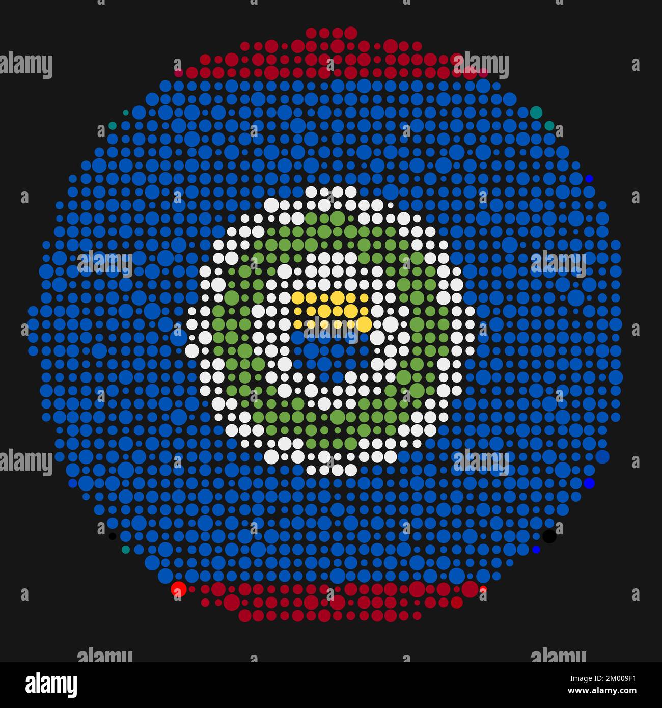 Belize Map Silhouette Pixelated generative pattern illustration Stock ...