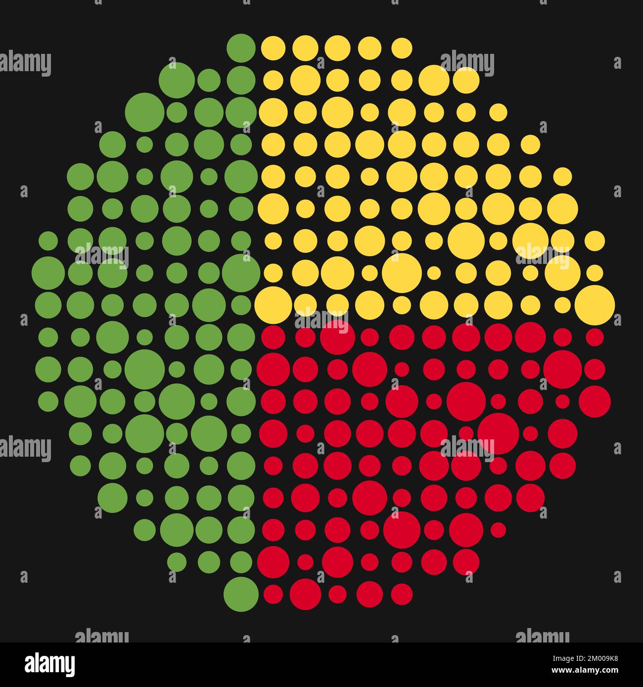Benin Map Silhouette Pixelated generative pattern illustration Stock ...
