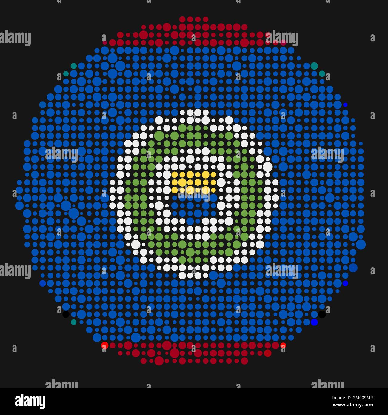 Belize Map Silhouette Pixelated generative pattern illustration Stock ...