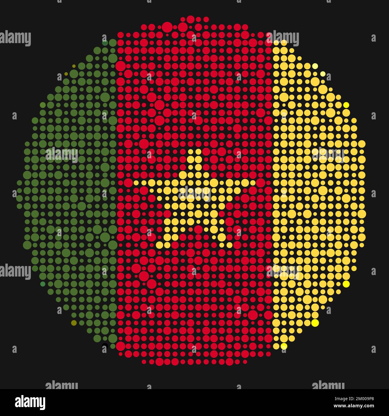 Cameroon Map Silhouette Pixelated generative pattern illustration Stock ...