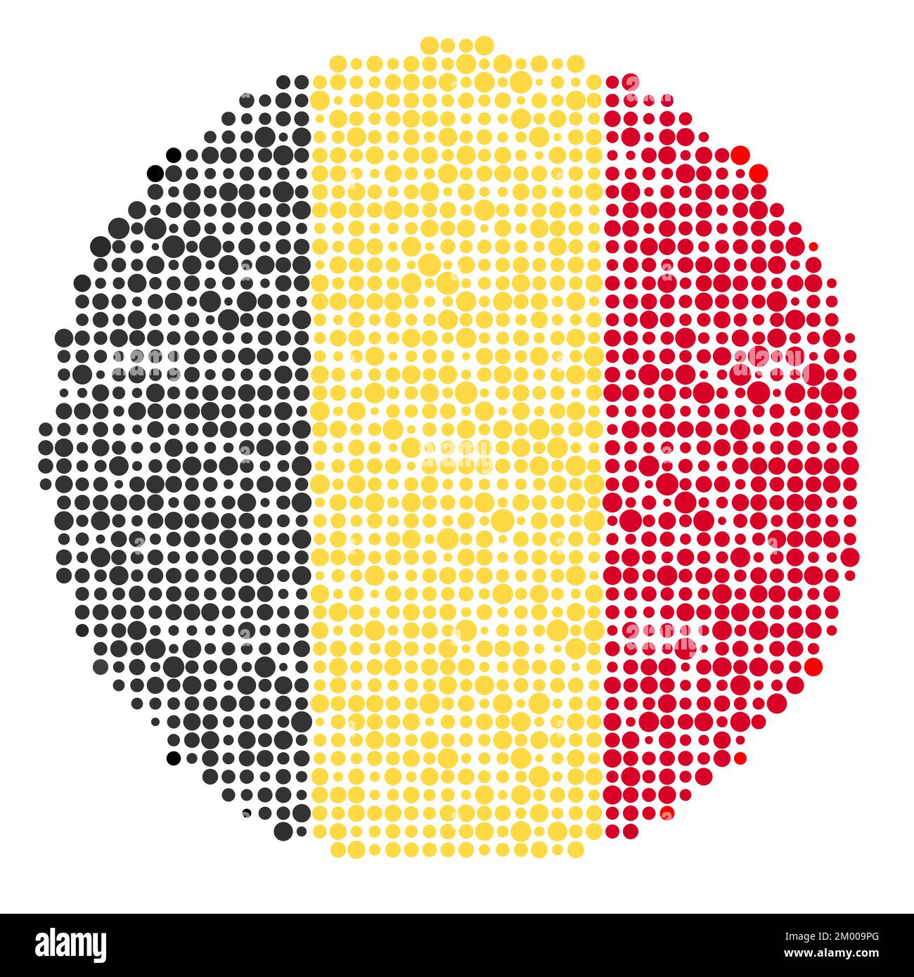 Belgium Map Silhouette Pixelated generative pattern illustration Stock ...