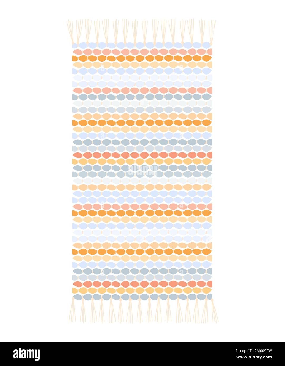 Rag rug vector illustration. Striped rag carpet Stock Vector Image ...