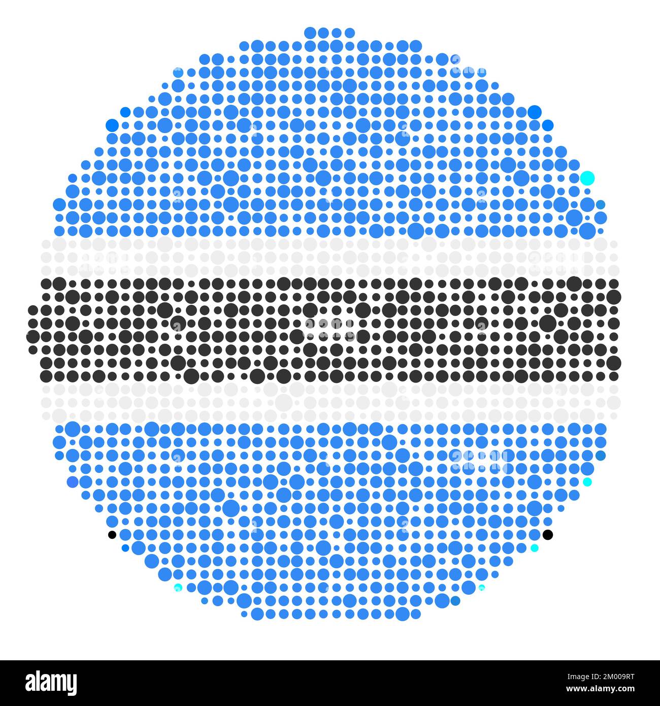 Botswana Map Silhouette Pixelated generative pattern illustration Stock ...