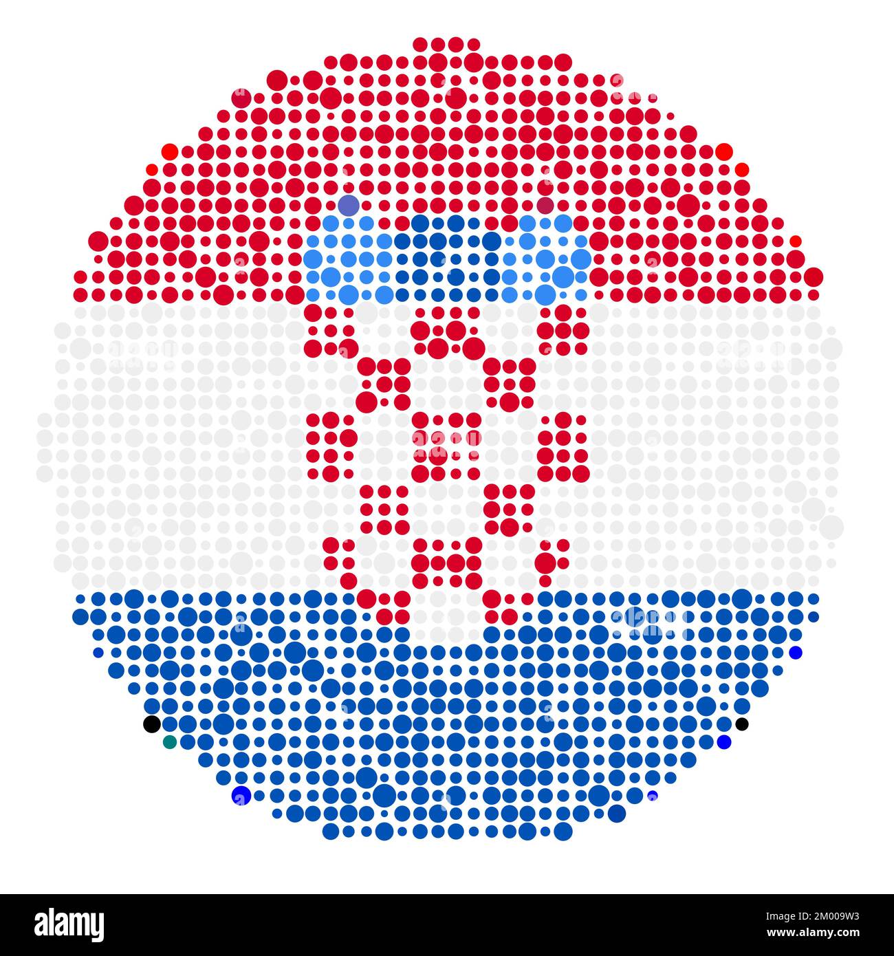 Croatia Map Silhouette Pixelated generative pattern illustration Stock ...