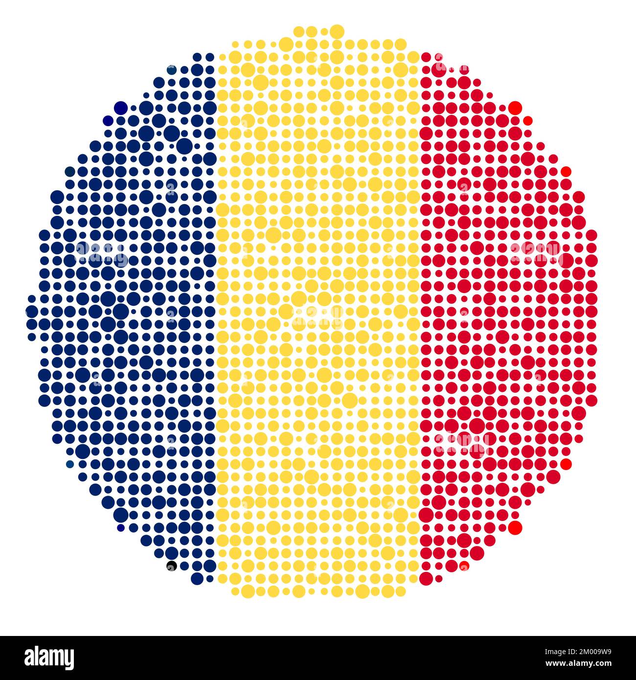 Chad Map Silhouette Pixelated generative pattern illustration Stock ...