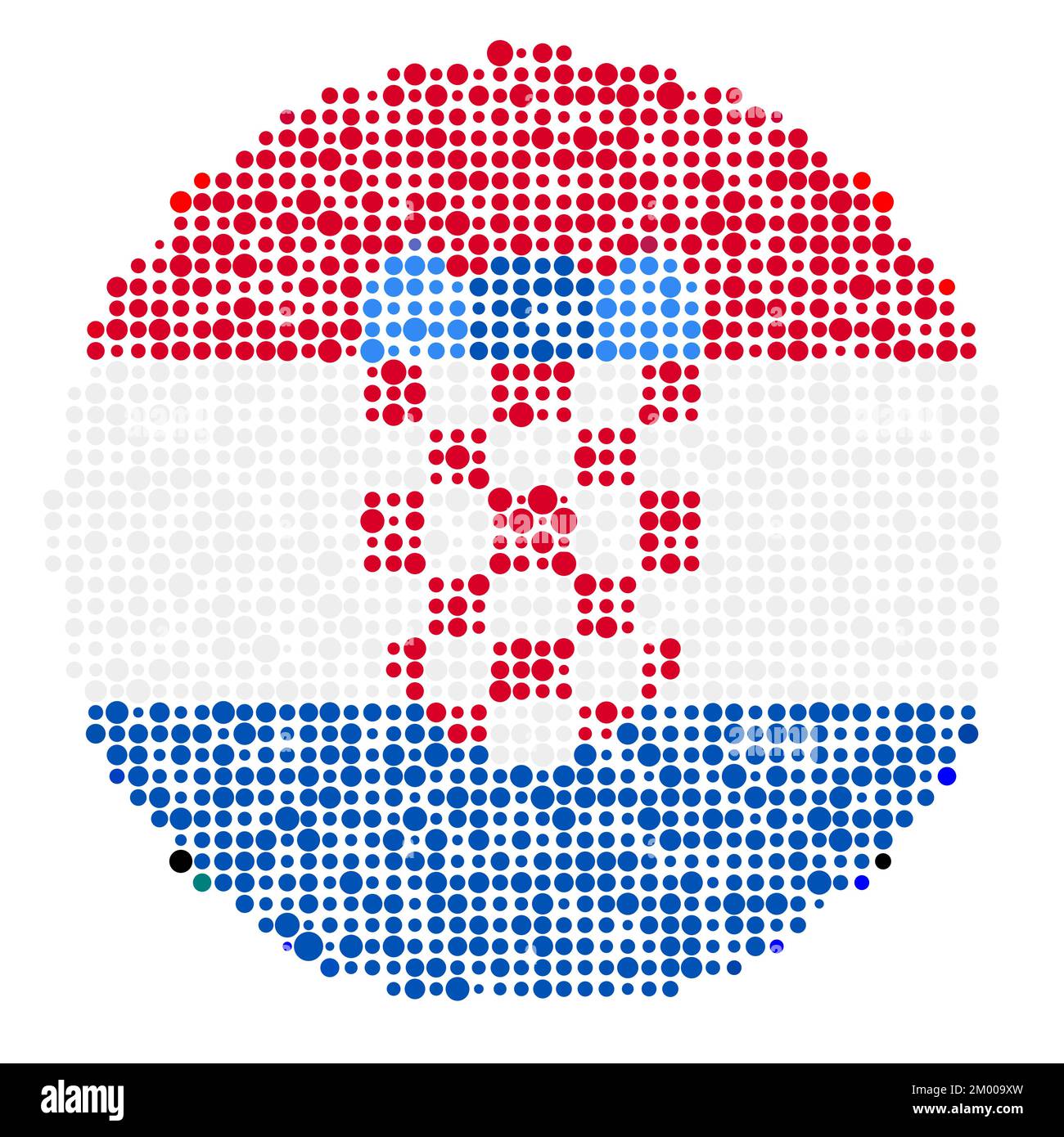 Croatia Map Silhouette Pixelated generative pattern illustration Stock ...