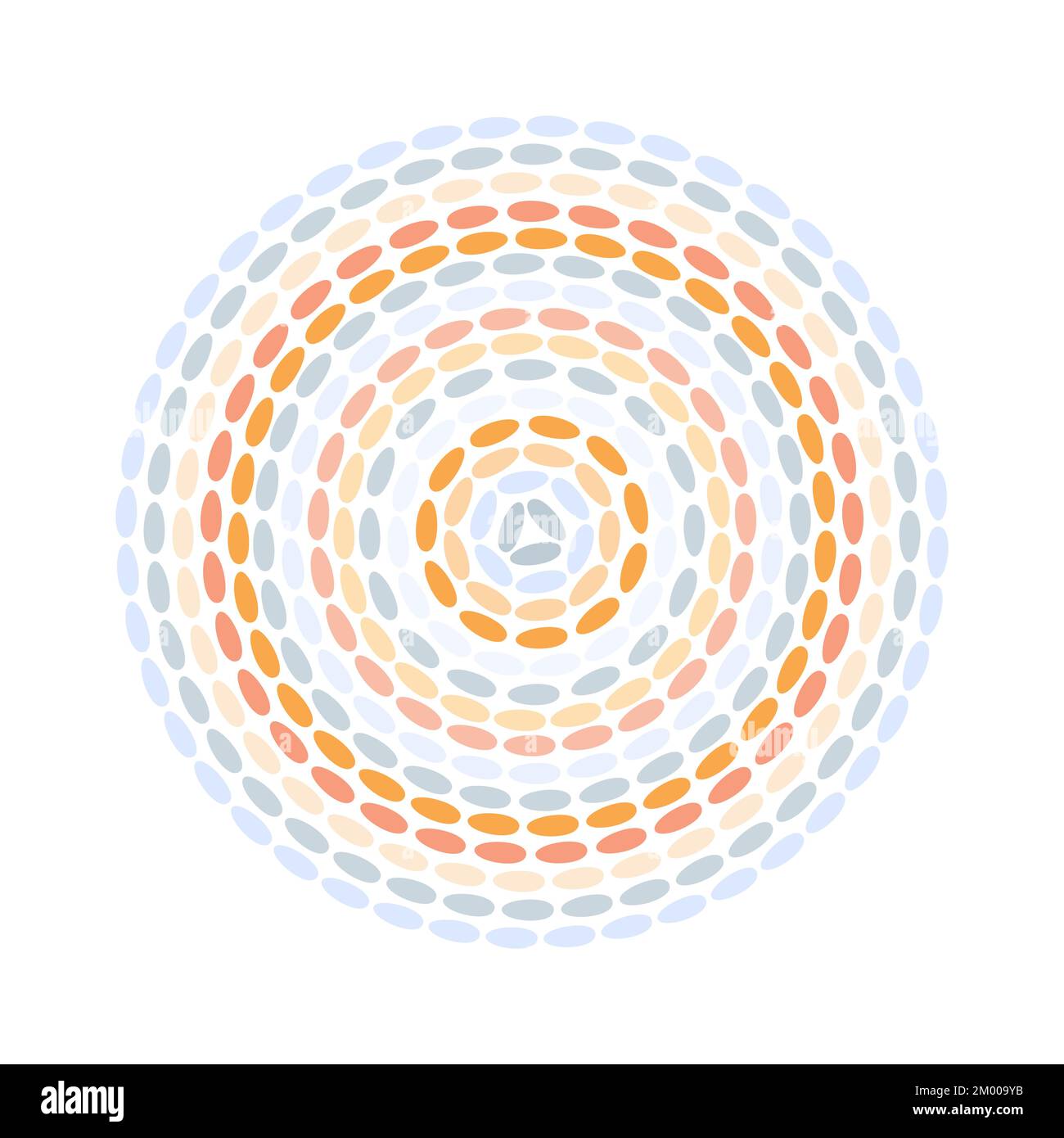 Round rag rug vector illustration. Striped circle design Stock Vector ...