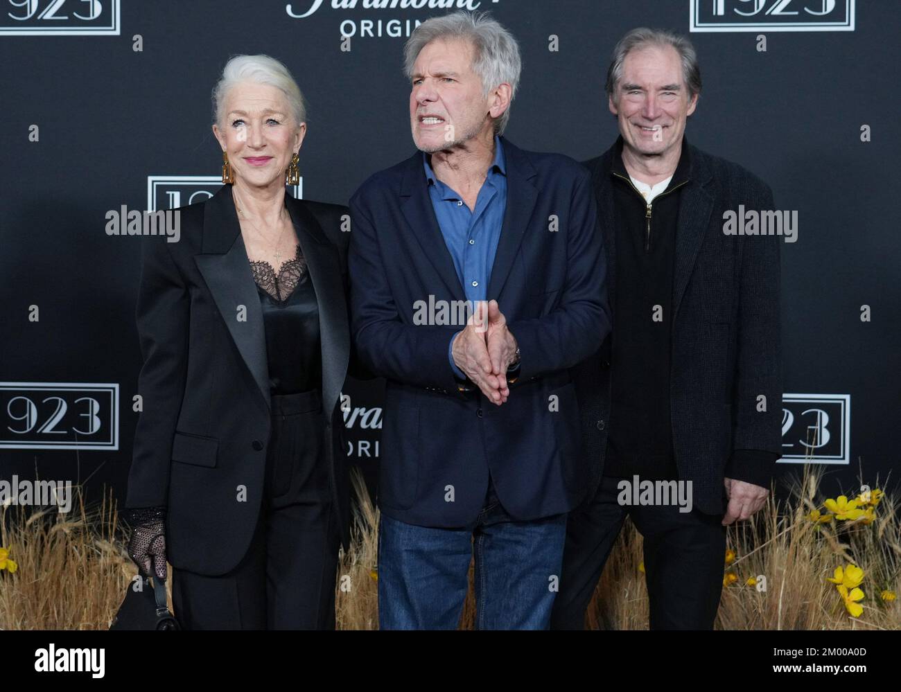 Los Angeles, USA. 02nd Dec, 2022. (L-R) Helen Mirren, Harrison Ford and Timothy Dalton at the ...