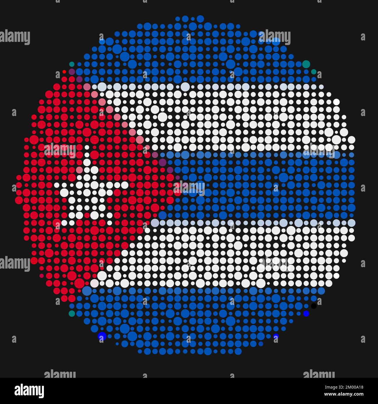 Cuba Map Silhouette Pixelated generative pattern illustration Stock ...