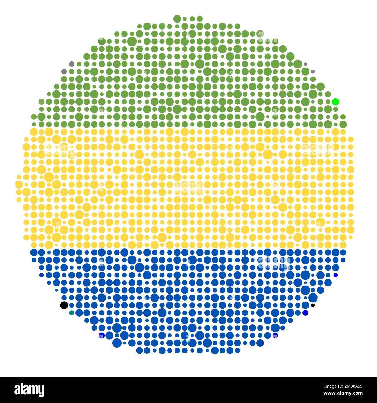 Gabon Map Silhouette Pixelated generative pattern illustration Stock ...
