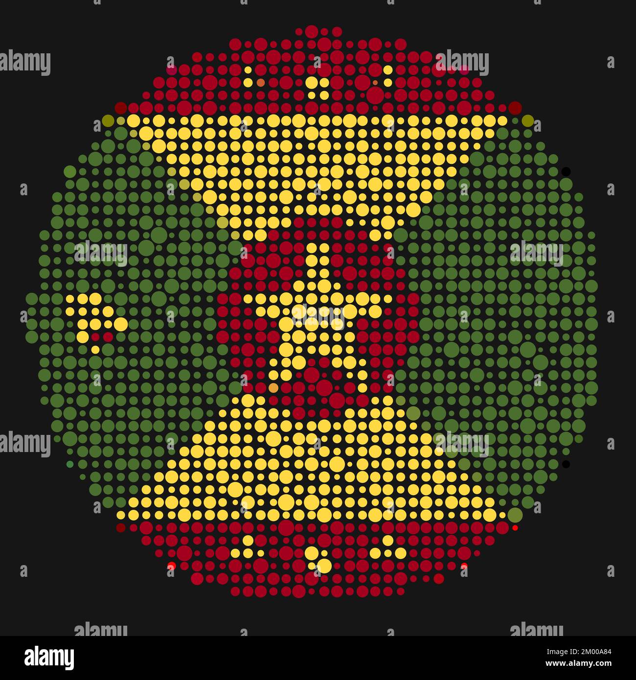Grenada Map Silhouette Pixelated generative pattern illustration Stock ...