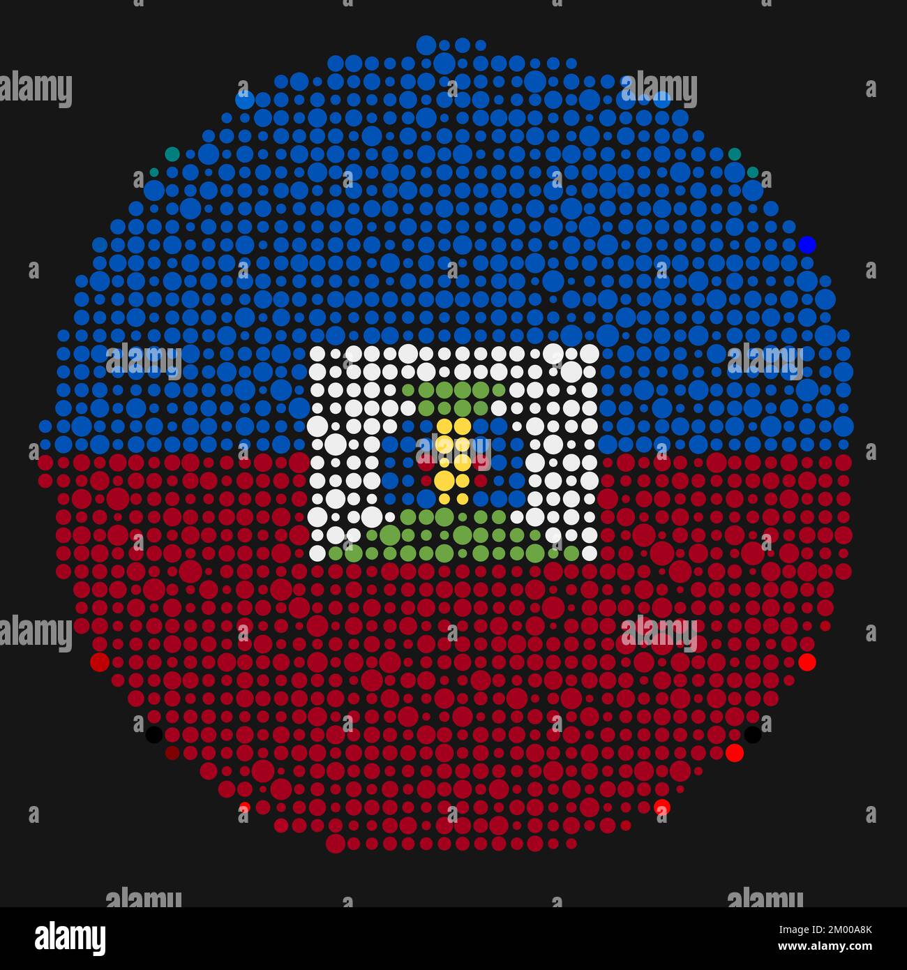 Haiti Map Silhouette Pixelated generative pattern illustration Stock ...