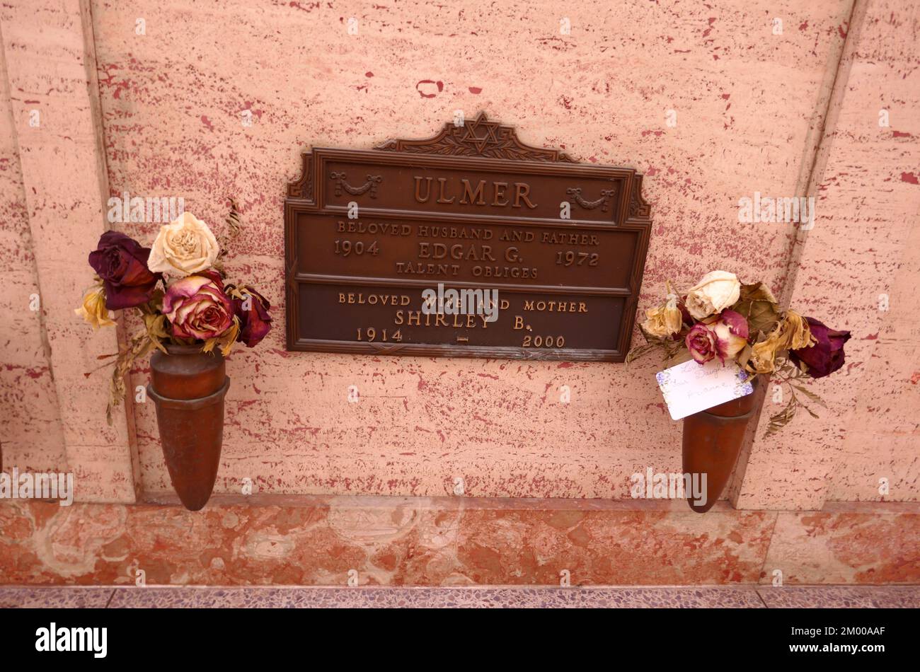 Los Angeles, California, USA 18th October 2022 Director Edgar G. Ulmer's Grave in Hall of David ...