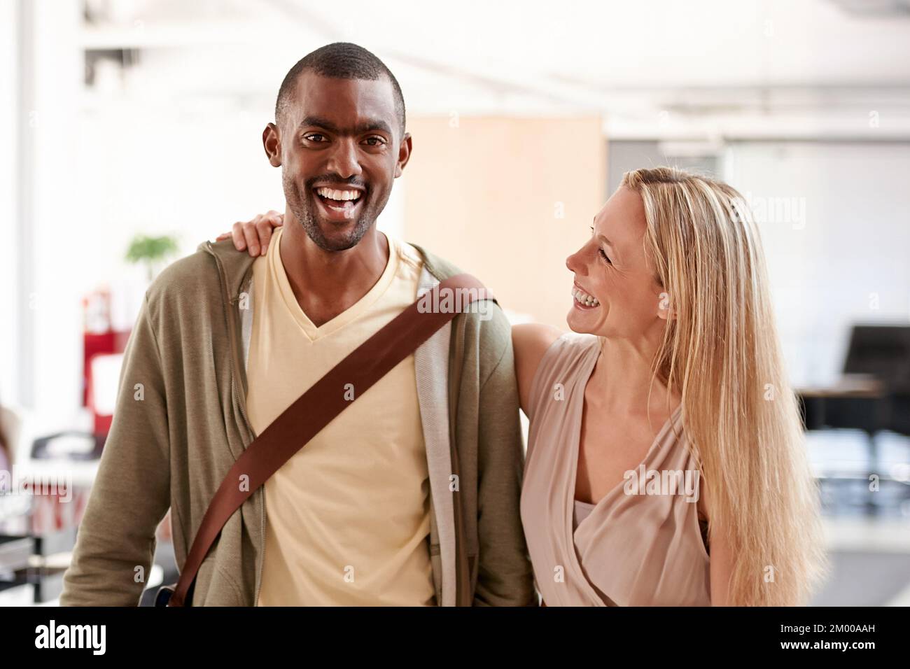 Be so good they cant ignore you. Two friendly business colleagues ...