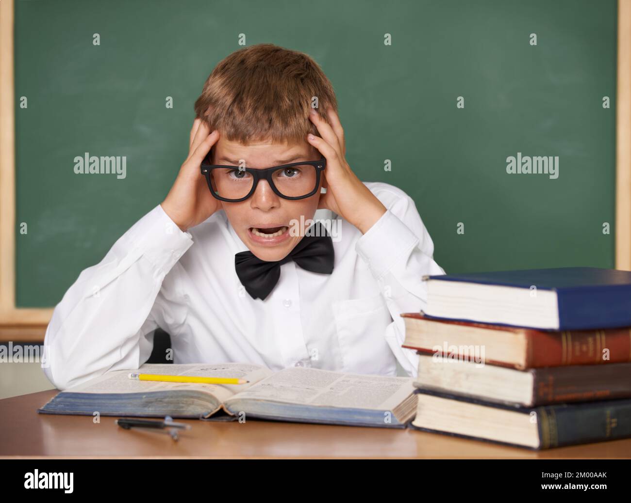 Classroom kids hands stressed hi-res stock photography and images - Alamy