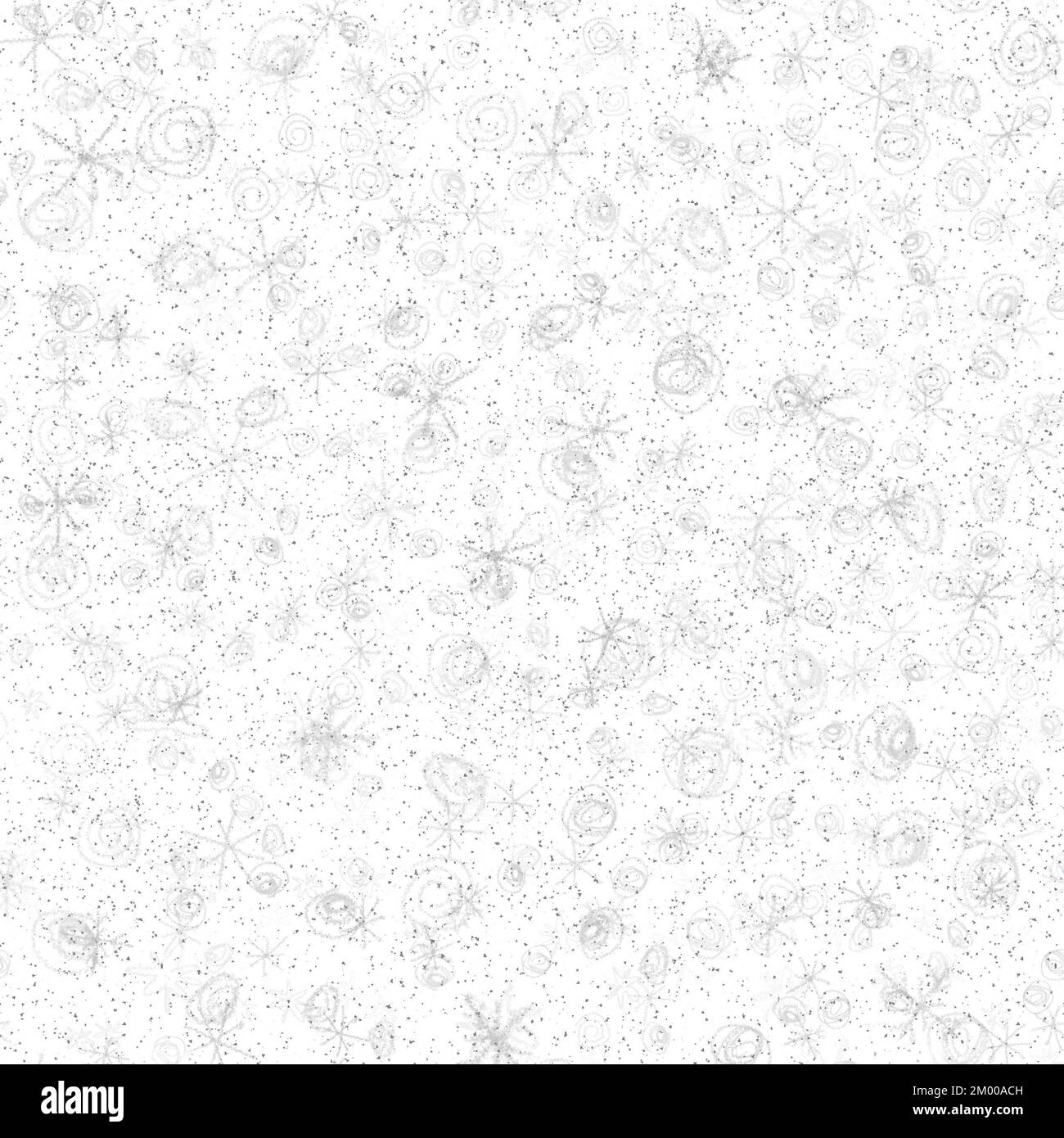 Hand Drawn Snowflakes Christmas Seamless Pattern. Subtle Flying Snow ...