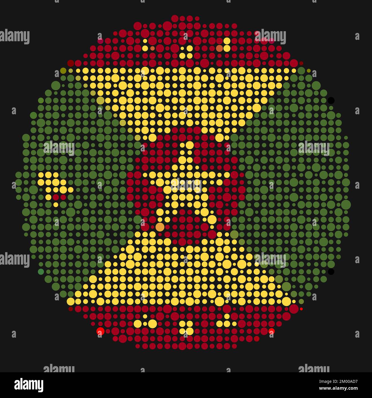 Grenada Map Silhouette Pixelated generative pattern illustration Stock ...