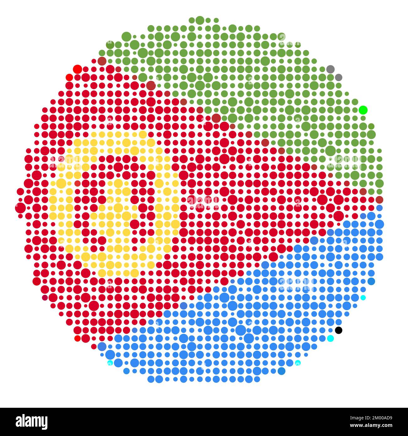 Eritrea Map Silhouette Pixelated Generative Pattern Illustration Stock