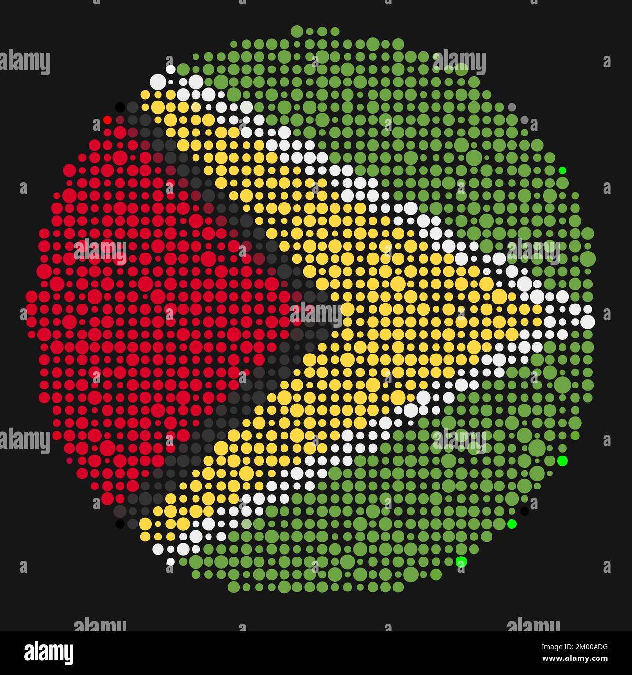 Guyana Map Silhouette Pixelated generative pattern illustration Stock ...