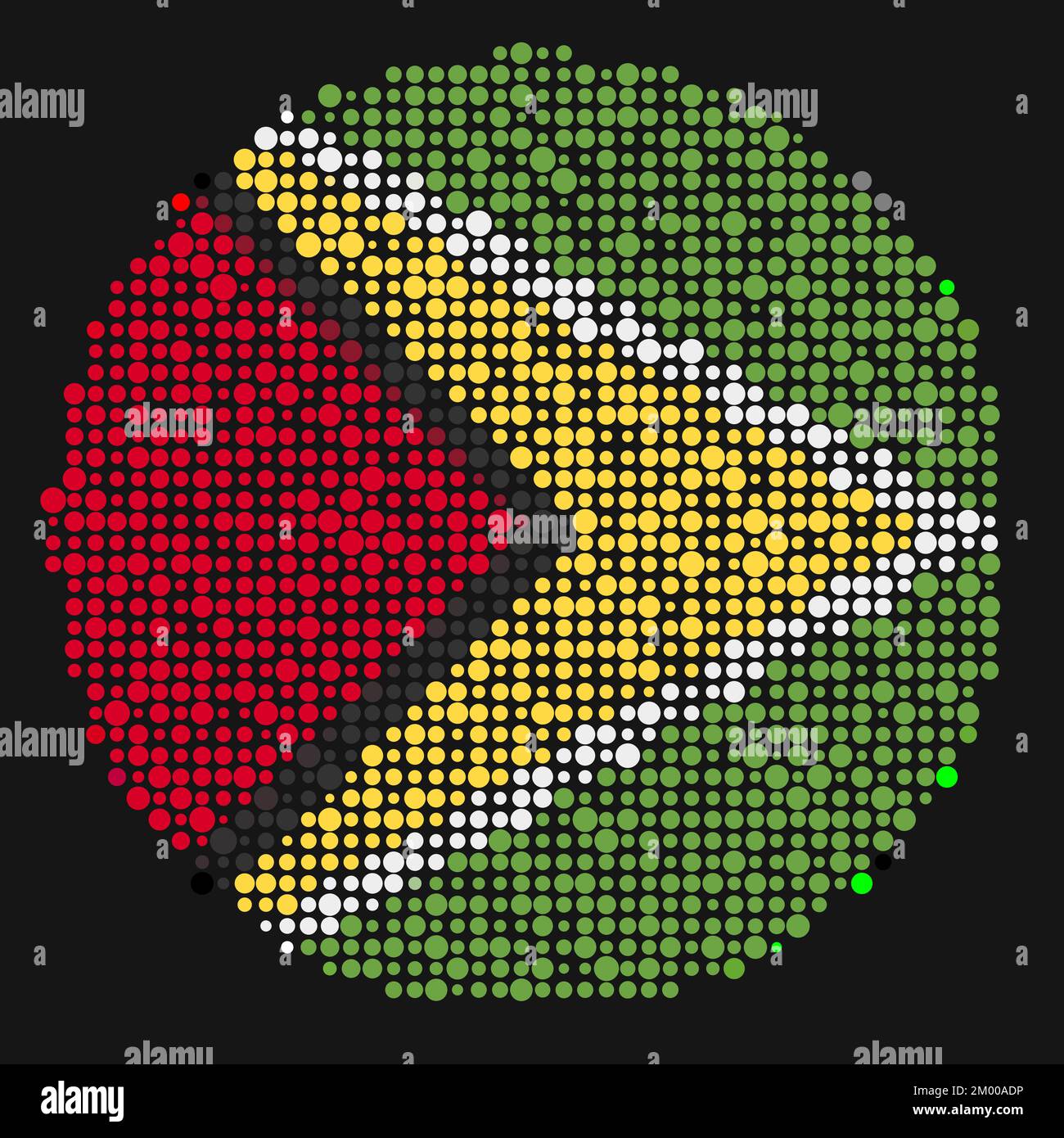 Guyana Map Silhouette Pixelated generative pattern illustration Stock ...