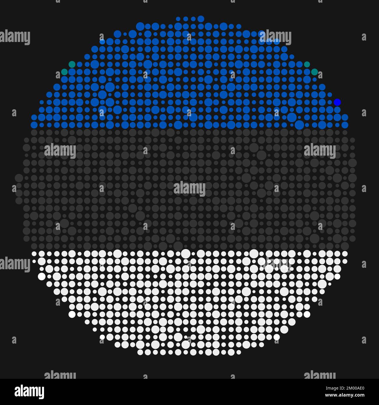Estonia Map Silhouette Pixelated generative pattern illustration Stock ...