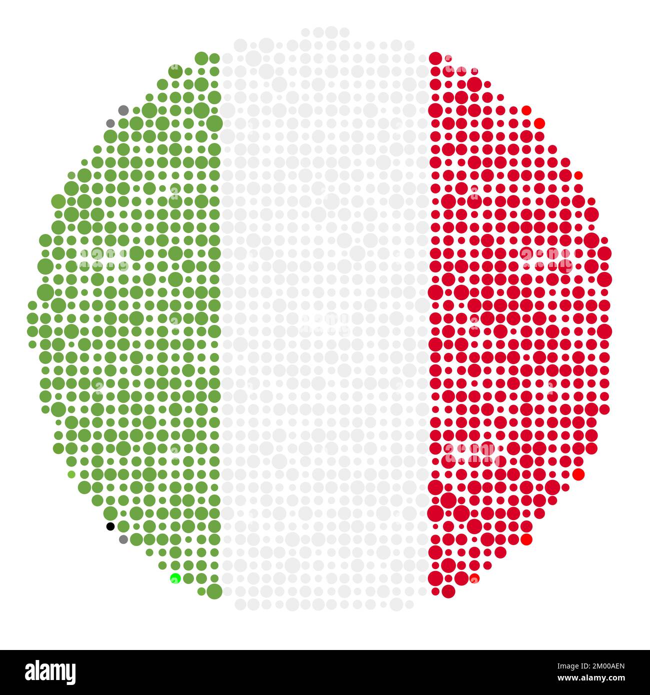 Italy Map Silhouette Pixelated generative pattern illustration Stock ...
