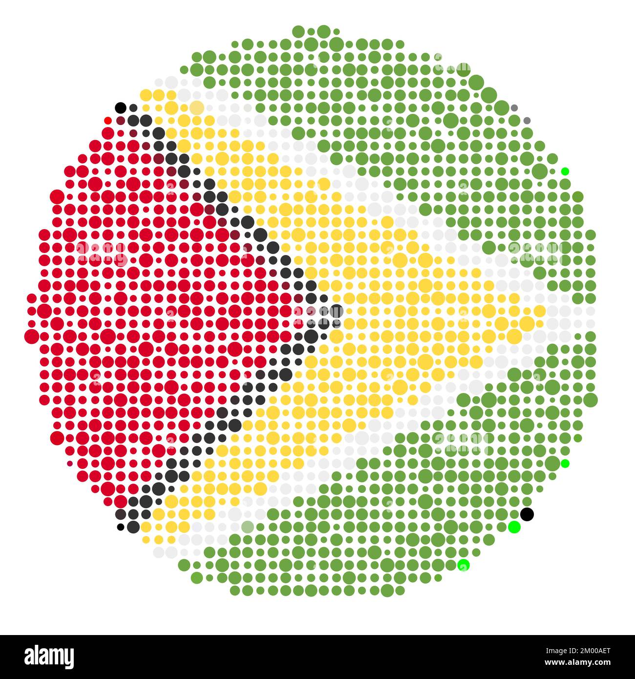 Guyana Map Silhouette Pixelated generative pattern illustration Stock ...