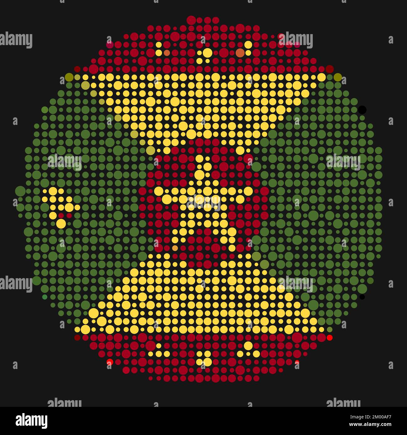 Grenada Map Silhouette Pixelated generative pattern illustration Stock ...