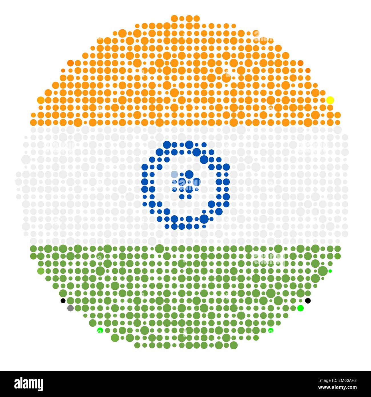 India Map Silhouette Pixelated generative pattern illustration Stock ...