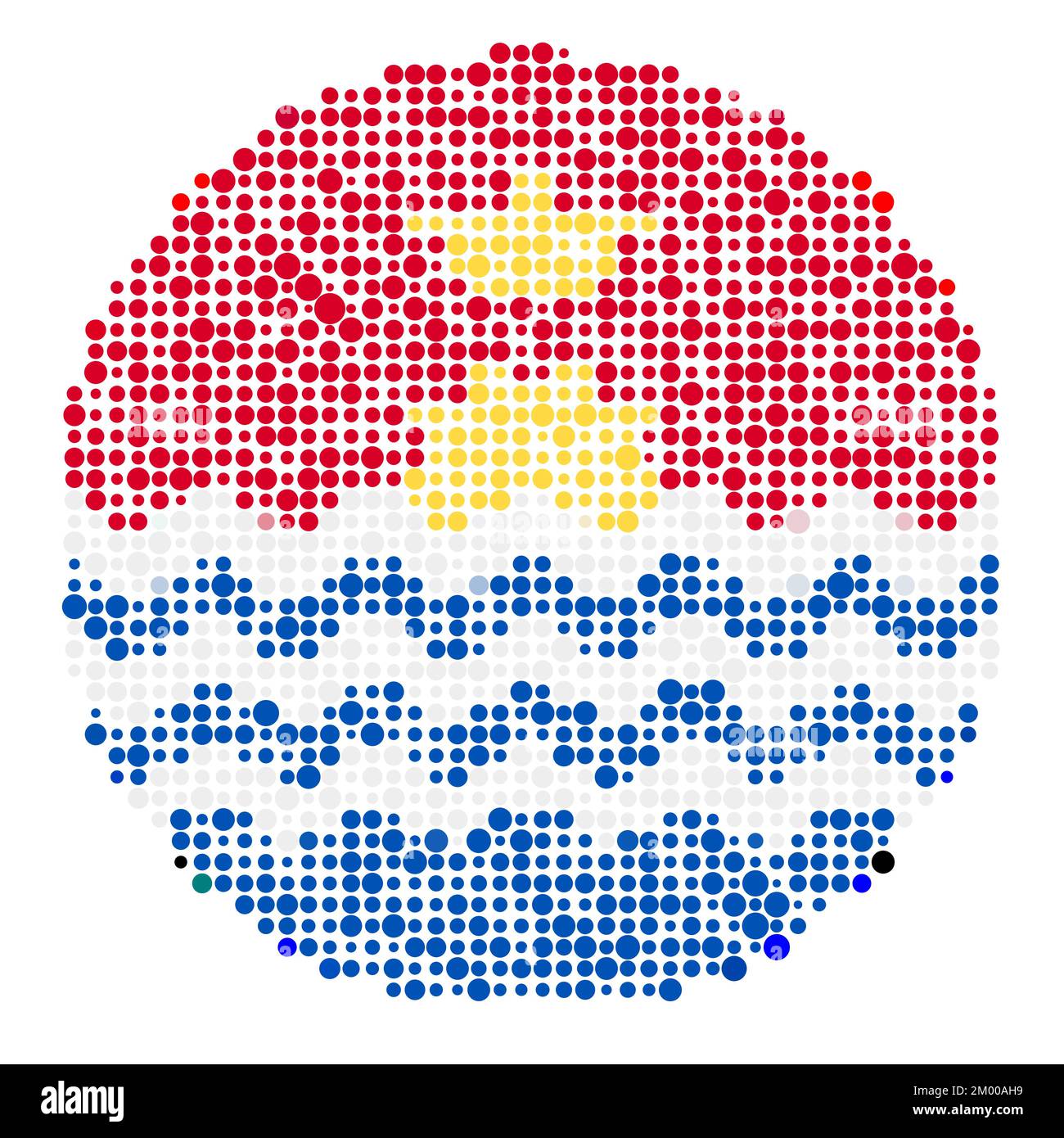 Kiribati Map Silhouette Pixelated generative pattern illustration Stock ...