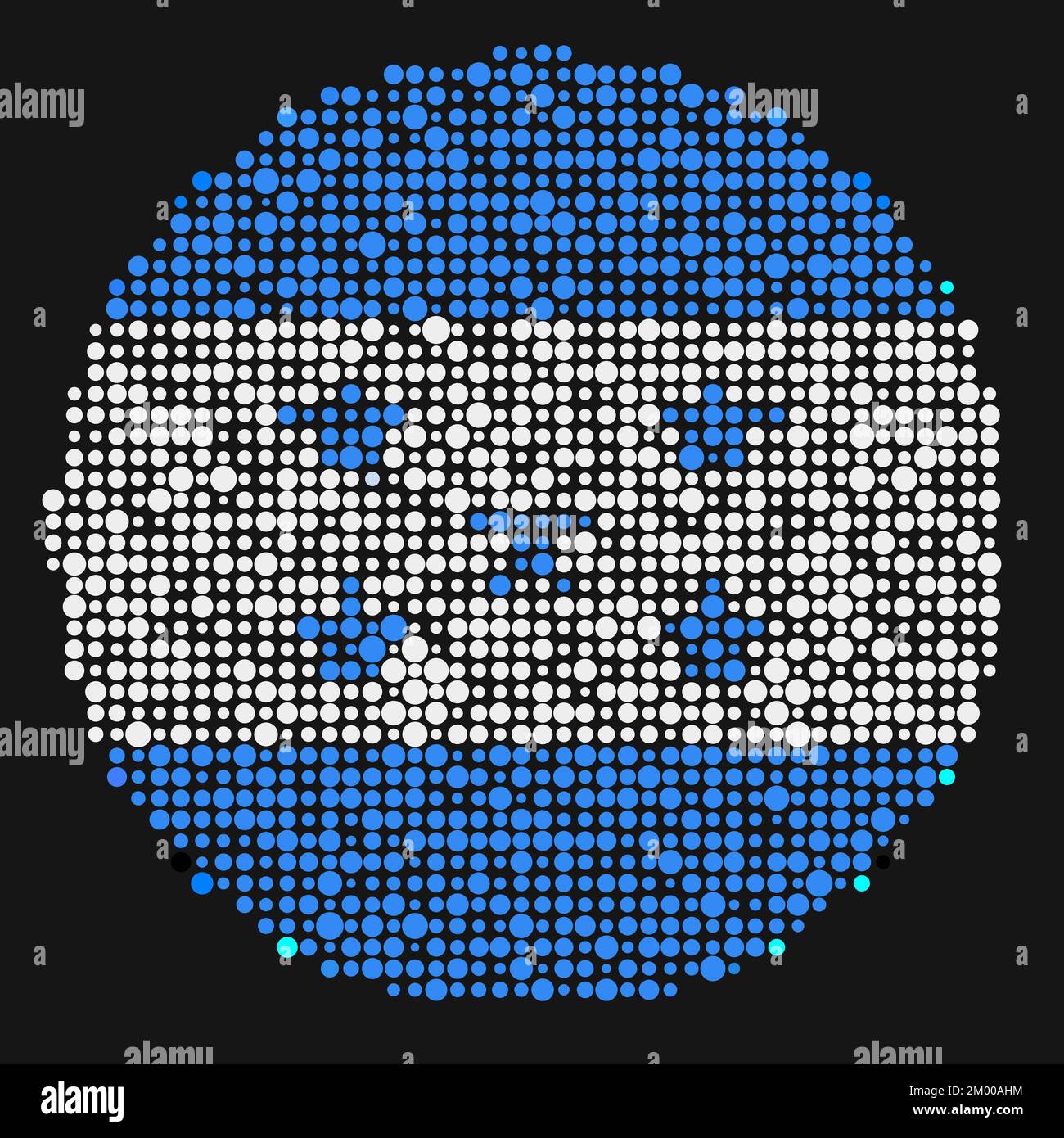 Honduras Map Silhouette Pixelated generative pattern illustration Stock ...