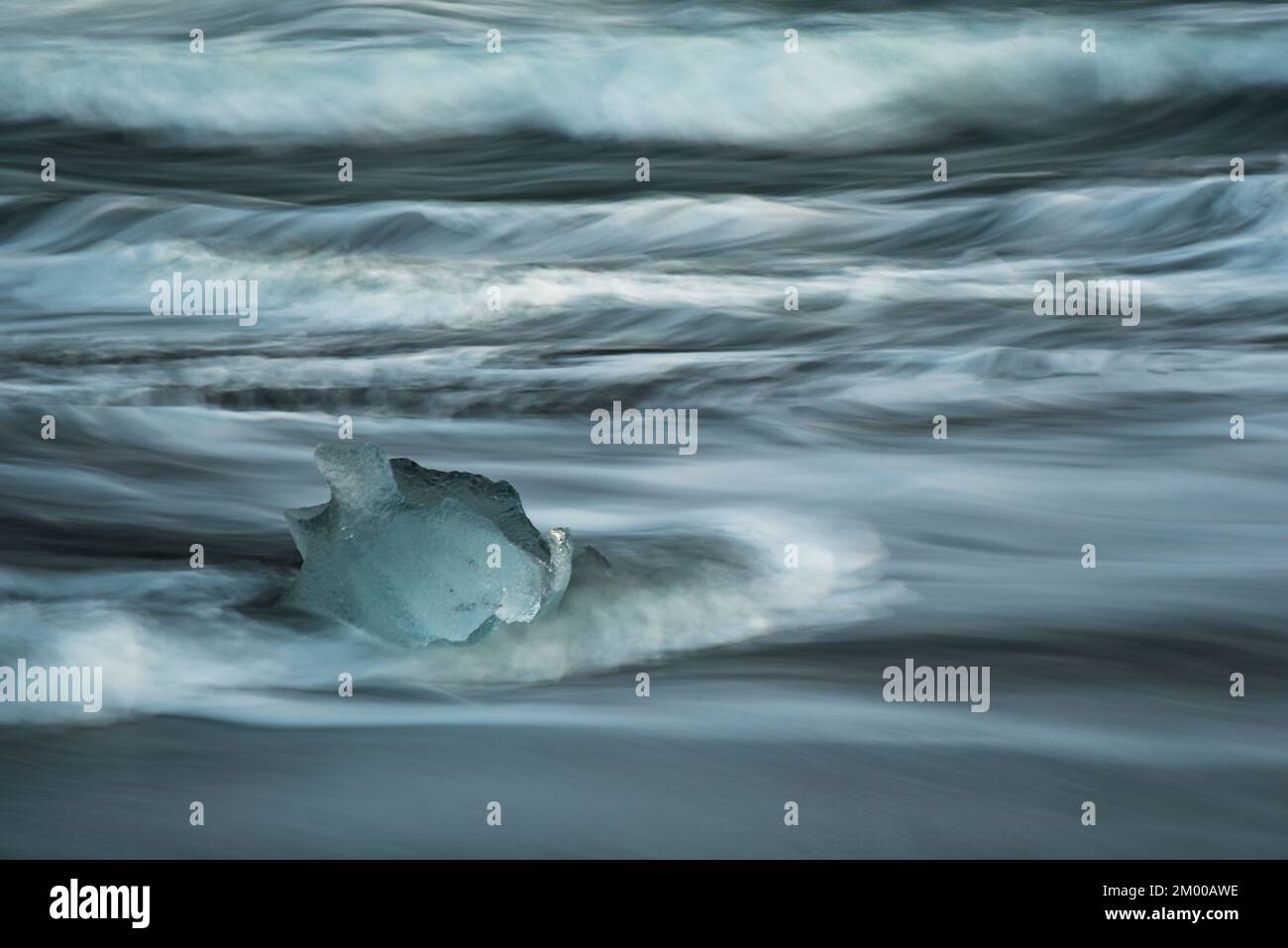 Large Pieces of Icebergs ice on sea in the Atlantic ocean. Global ...