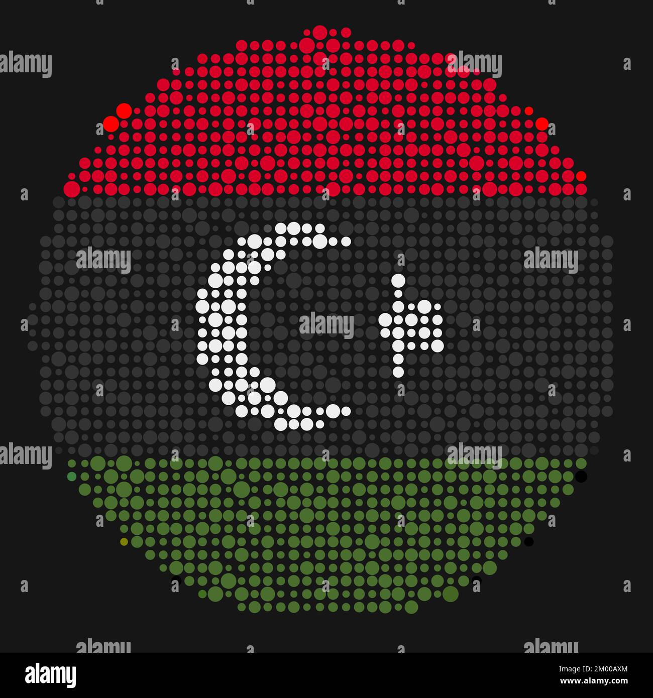 Libya Map Silhouette Pixelated generative pattern illustration Stock ...