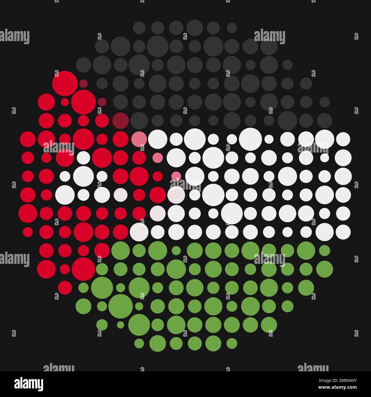 Jordan Map Silhouette Pixelated generative pattern illustration Stock ...