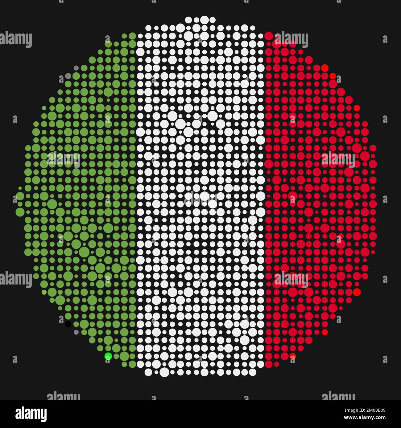 Italy Map Silhouette Pixelated generative pattern illustration Stock ...