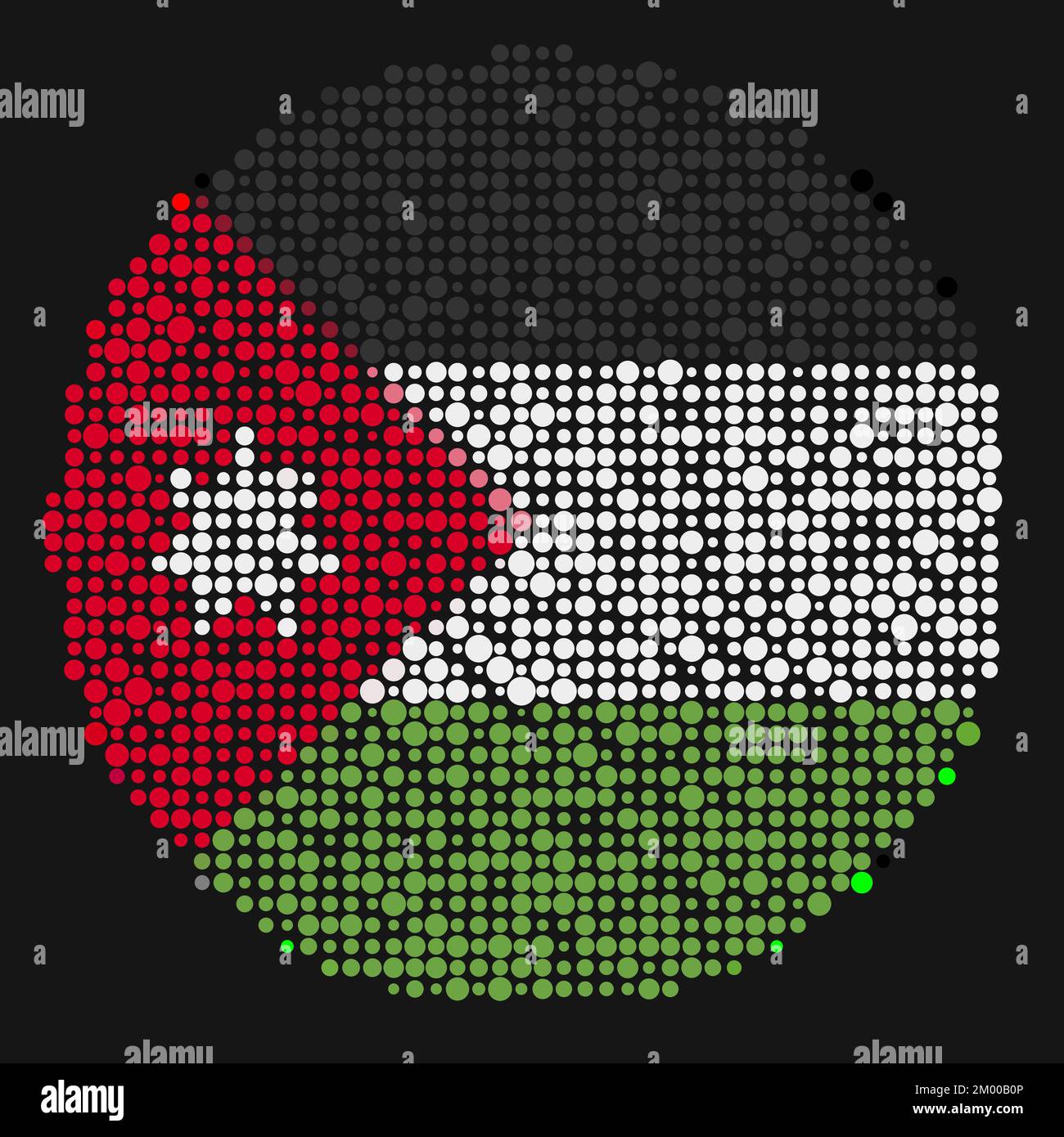 Jordan Map Silhouette Pixelated generative pattern illustration Stock ...
